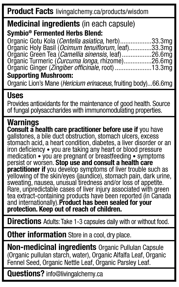 Wisdom Blend | Living Alchemy - Fermented Cognitive Supplement – Living ...