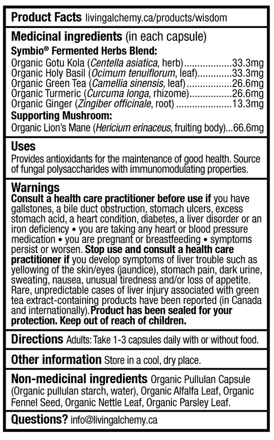 Wisdom Blend | Living Alchemy - Fermented Cognitive Supplement – Living ...